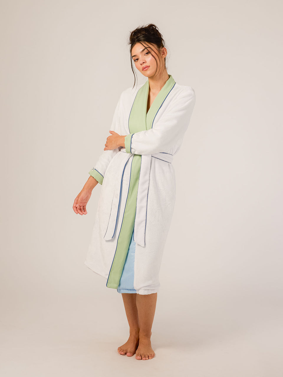 Leona Reversible Micro-Fiber Robe (Succulent) – Keleigh Teller